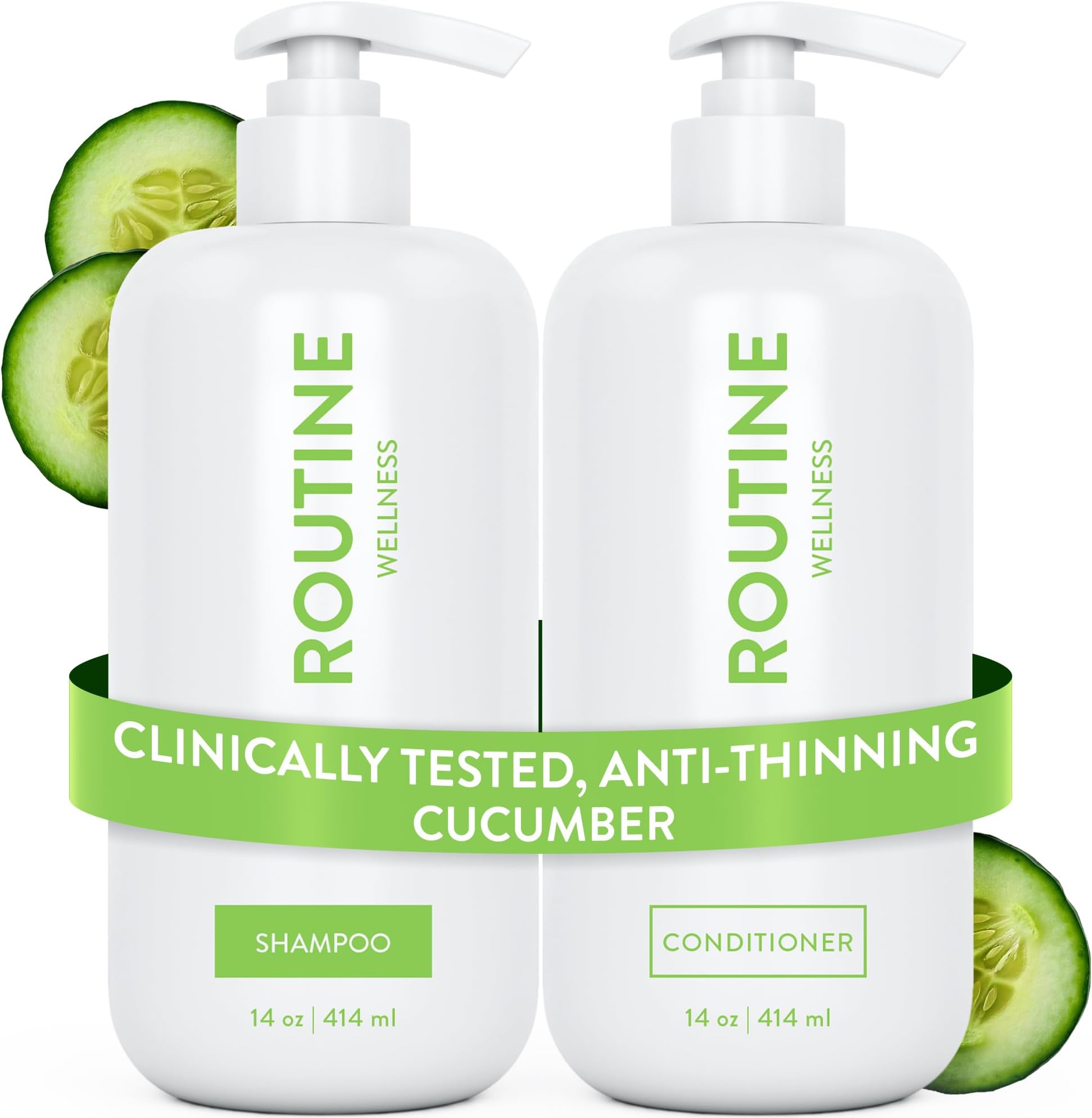 Amazon.com : Routine Wellness Anti-Thinning Shampoo and Conditioner Set ...