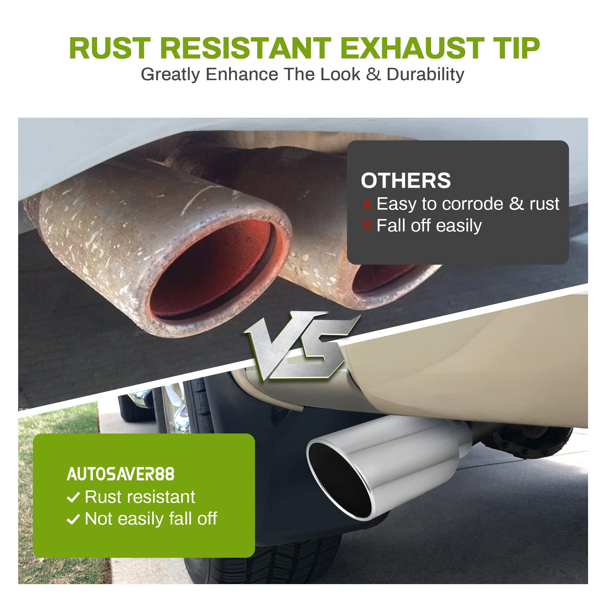 Snapklik.com : Chrome Exhaust Tip 4 Inch Inlet, 4" Inlet 7" Outlet 15 ...
