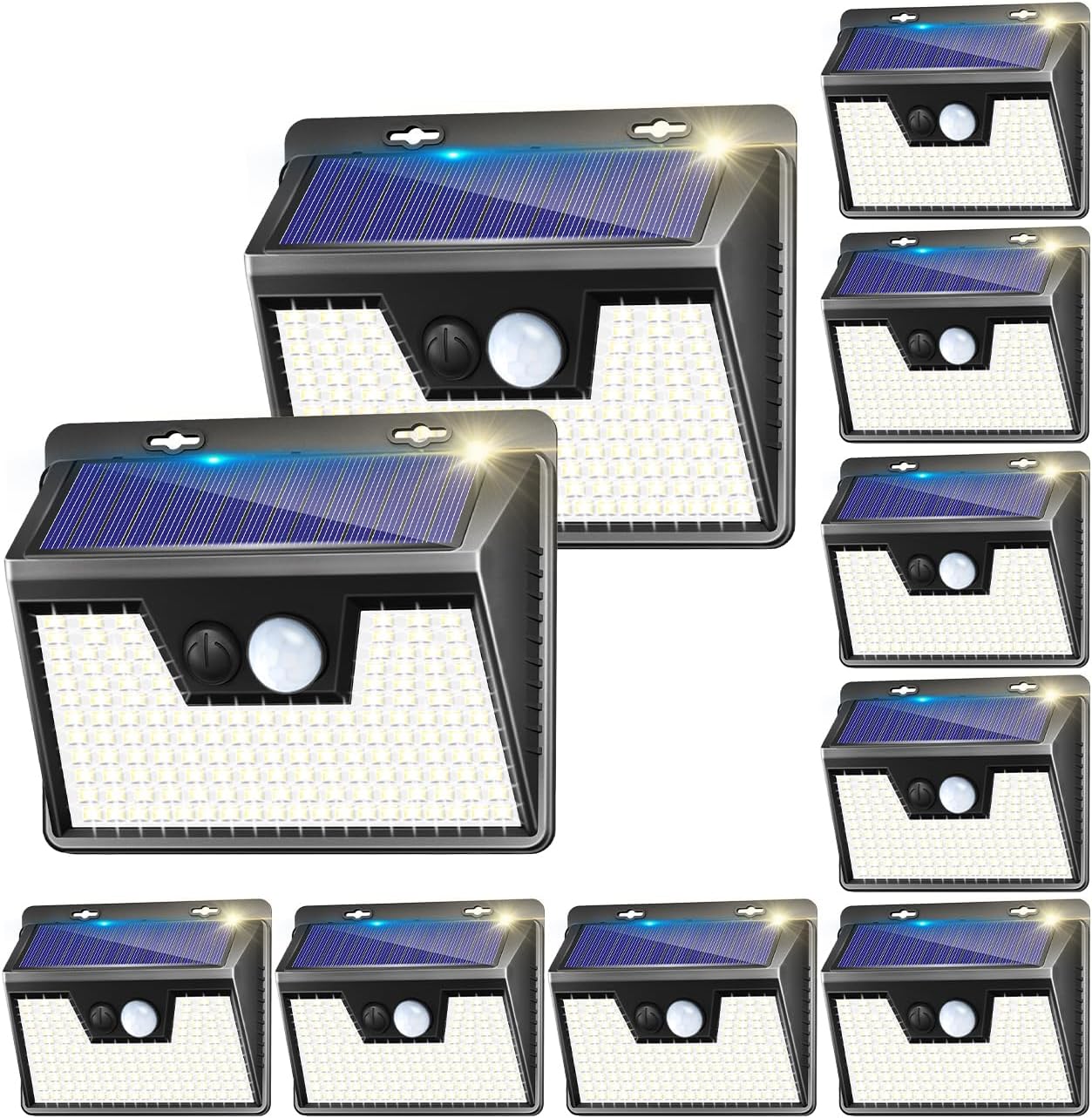 Solar Lights Outdoor Waterproof, 10 Pack/140 LED kolpop Solar Motion ...