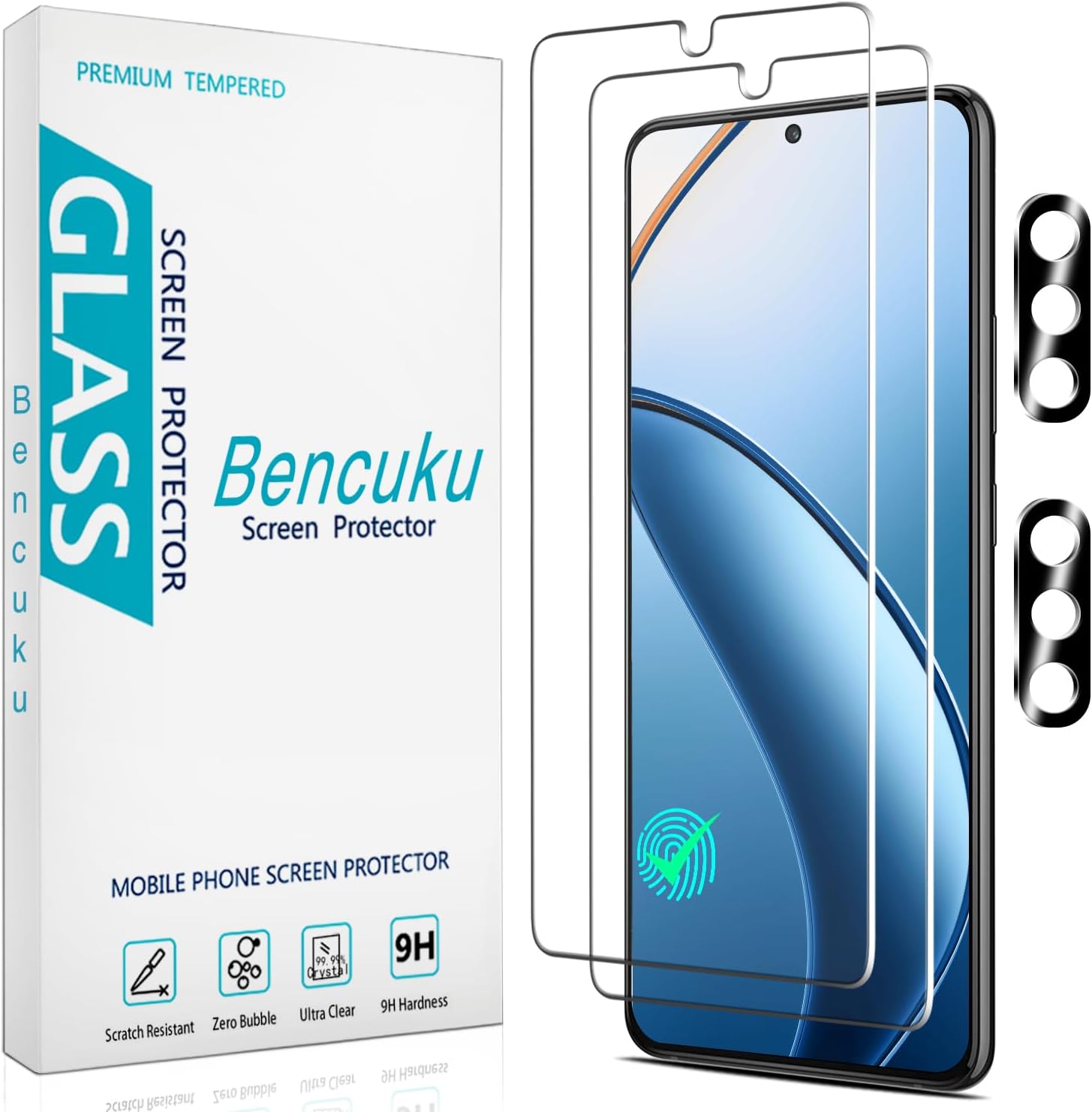 Amazon.com: Bencuku 2 Pack Screen Protector for Samsung Galaxy S22 Plus ...