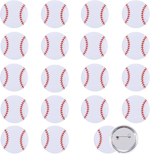 Amazon.com: LIGHUFEIC 18Pcs Baseball Buttons Pins Softball Gifts for ...