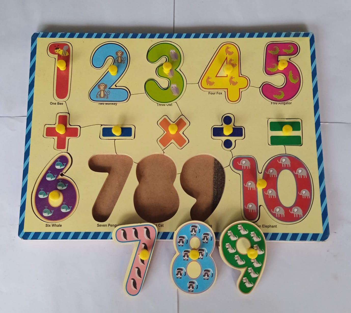 1 to 10 Wooden Counting Number Puzzle for Kids| Educational and ...