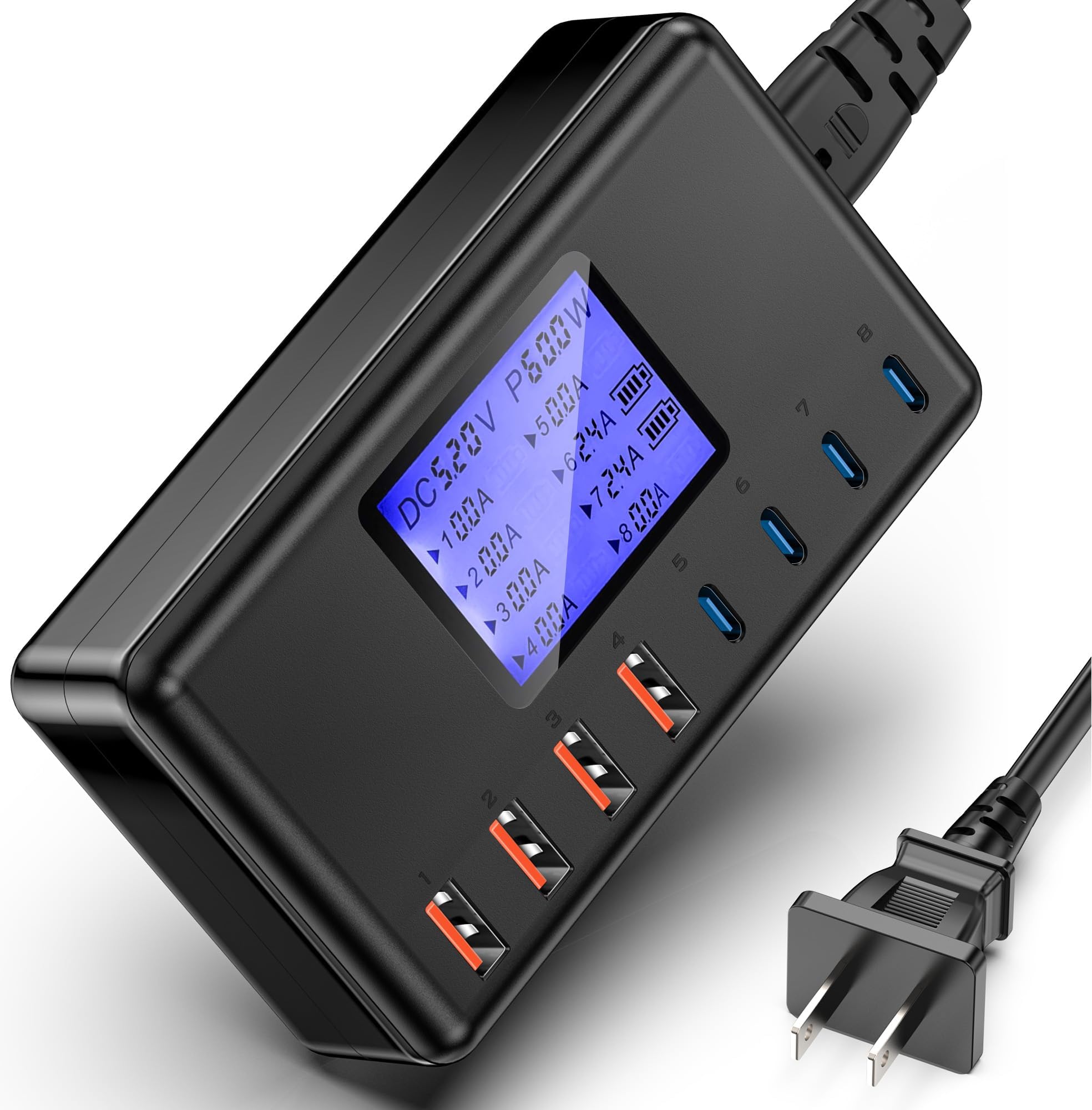 Amazon.com: 200W Multiple USB Charger Station, 7-Ports Aluminum Alloy ...