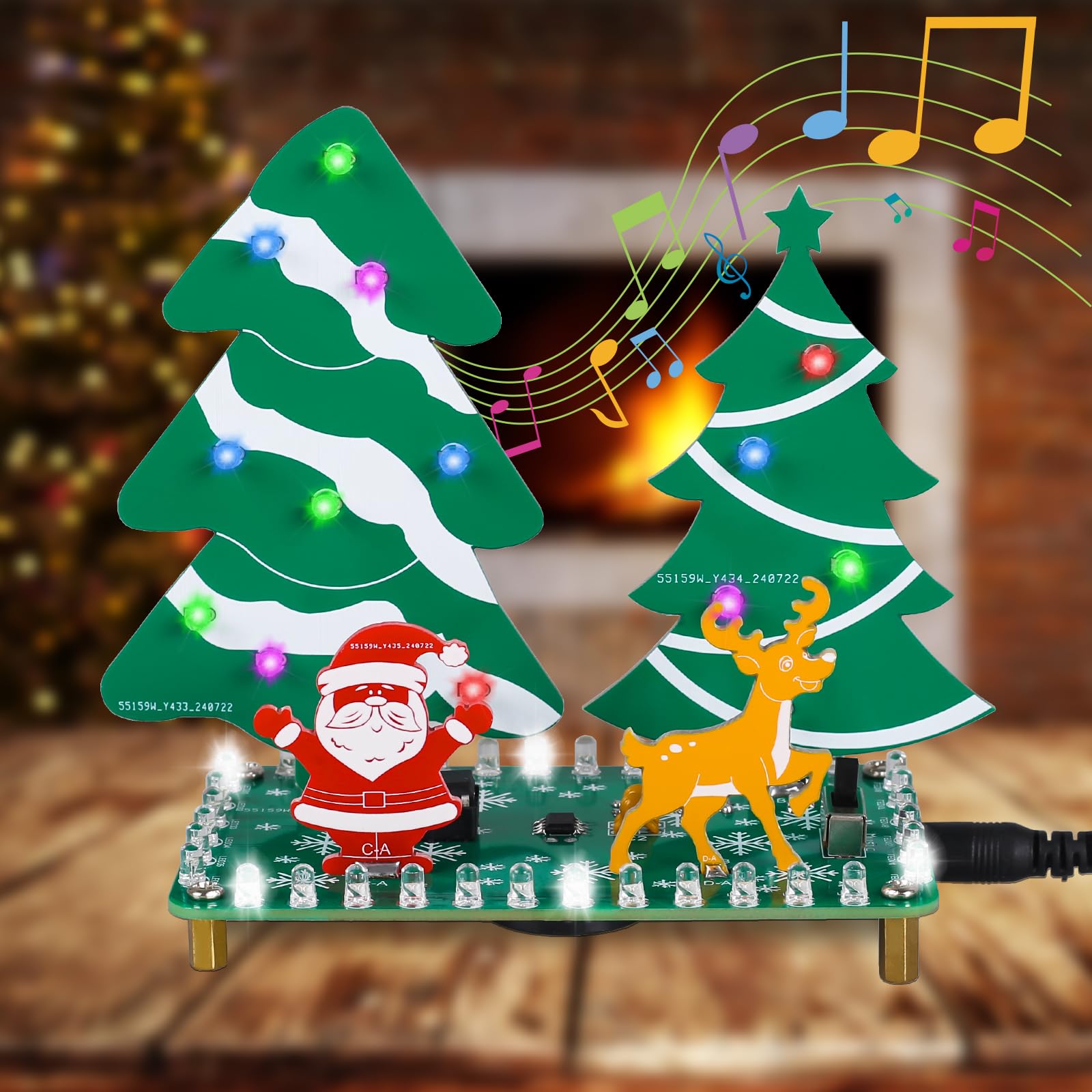 Amazon.com: MIOYOOW Christmas Tree Soldering Kit, LED Flashing Xmas ...