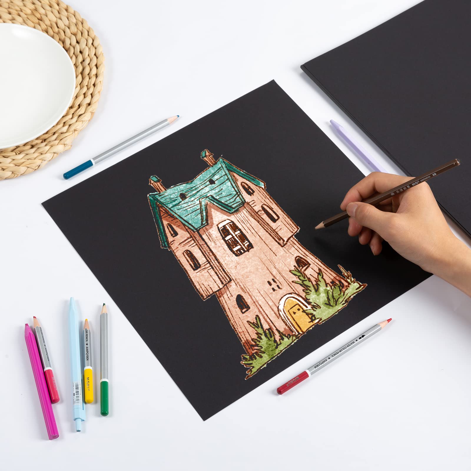 Snapklik.com : 100 Pack Thick Paper Cardstock Blank Heavy Cards Stock ...