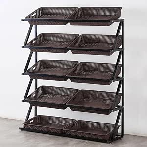 Amazon.com: Commercial Supermarket Produce Display Rack – Fruit ...