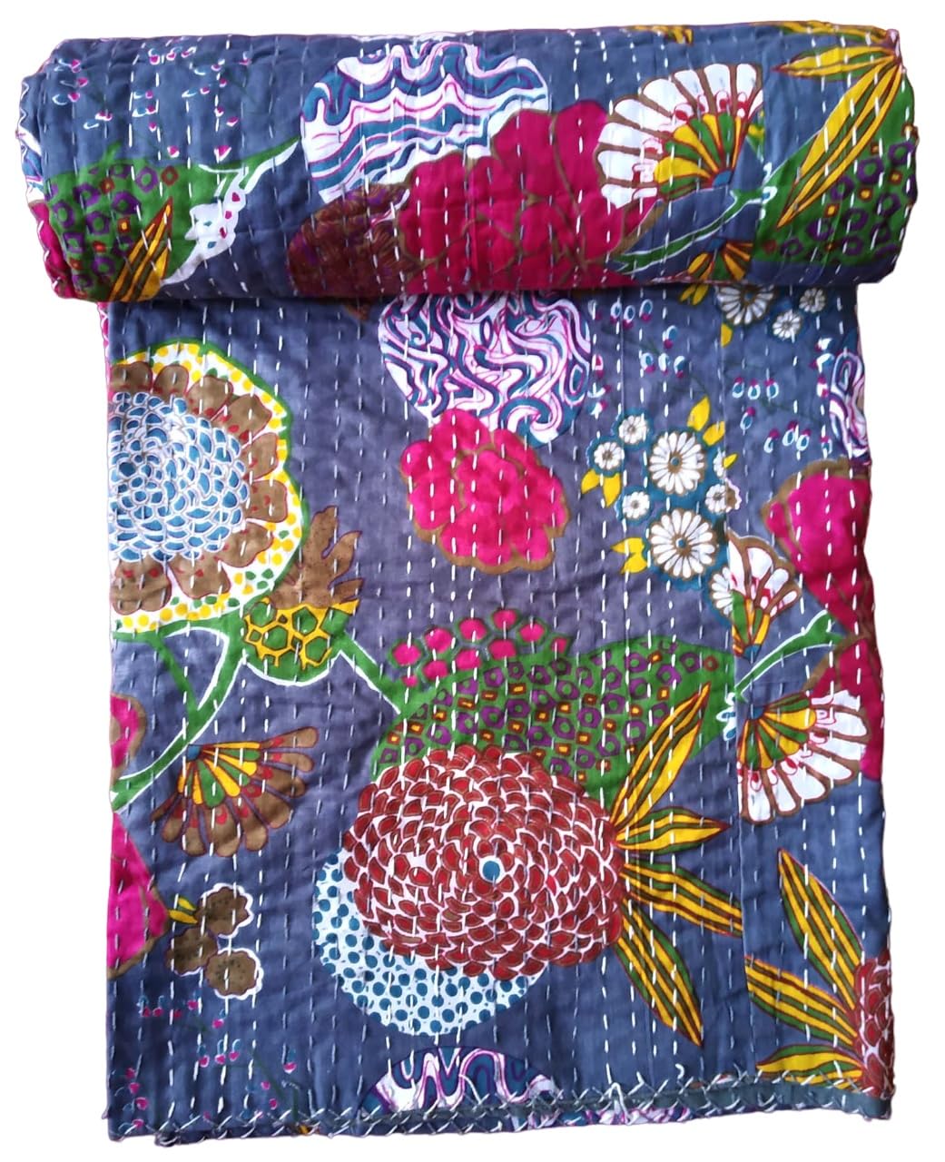 Buy Kirti Textile and Handicraft Handmade Kantha Quilt Cotton Kantha ...