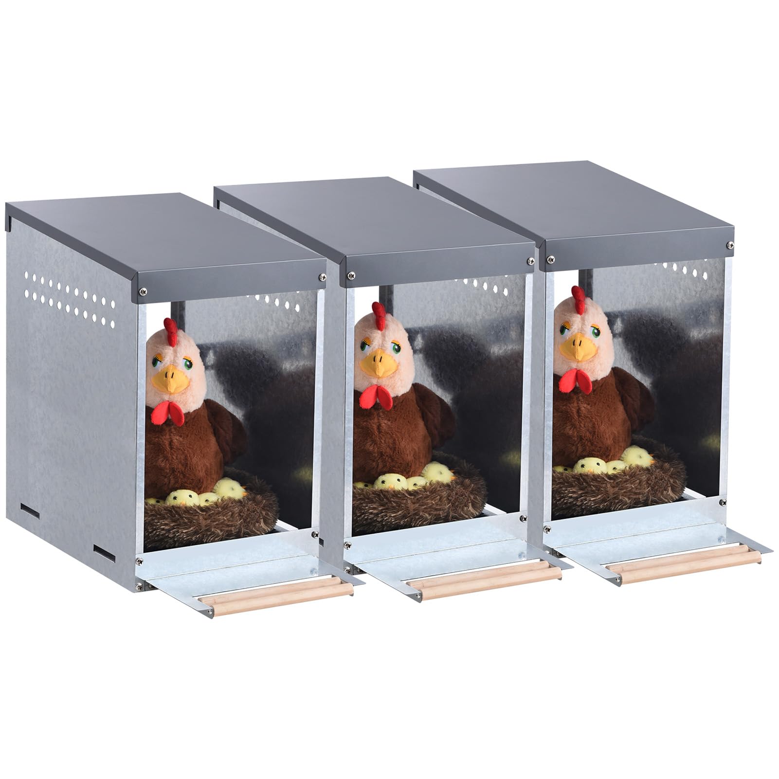 Buy SARUFO Chicken Nesting Boxes 3-Pack | Nesting Box for Egg Laying ...