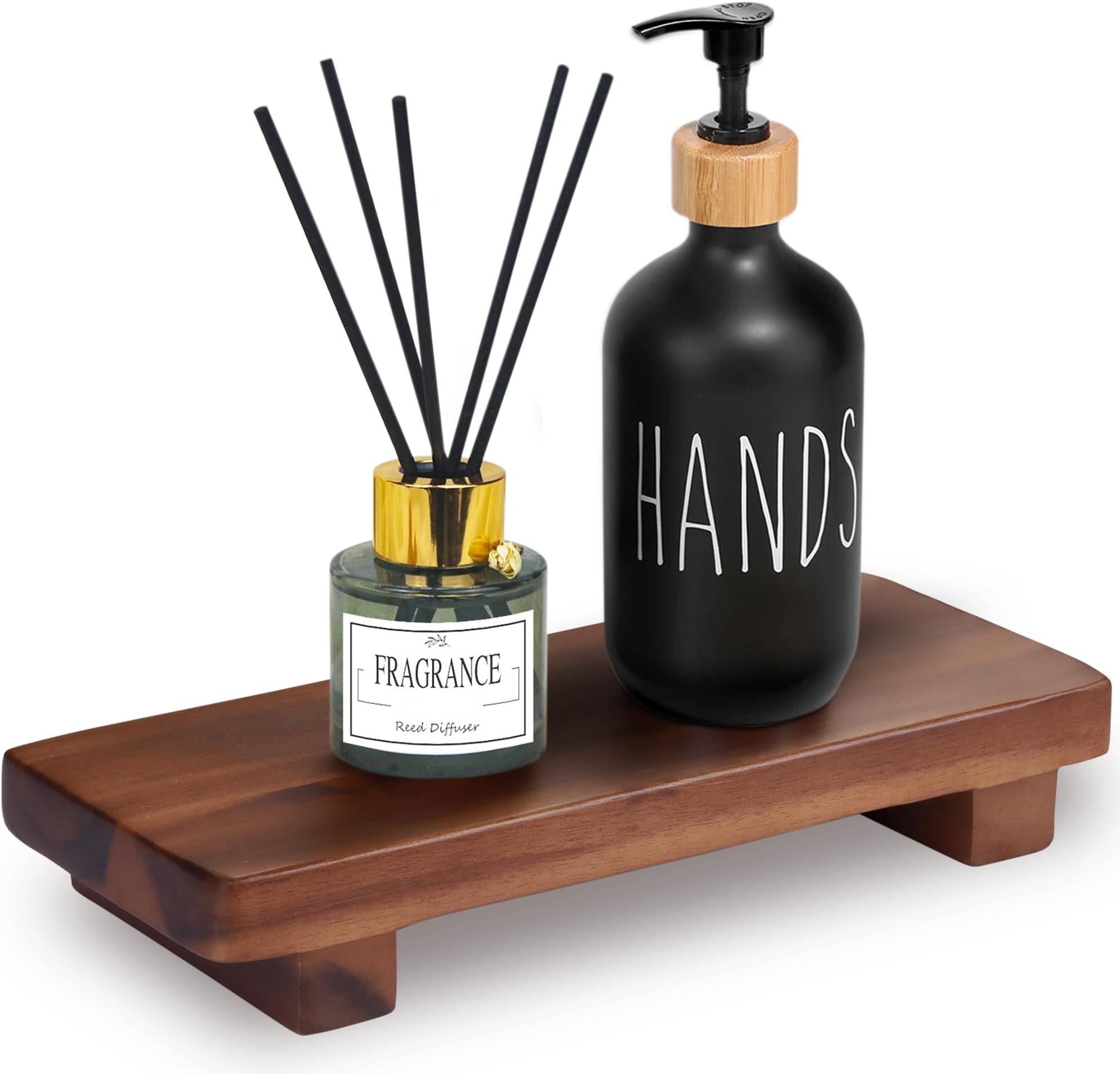 Amazon.com: EDHAS Soapdish Acacia Wood Decorative Soap Dispenser Tray ...
