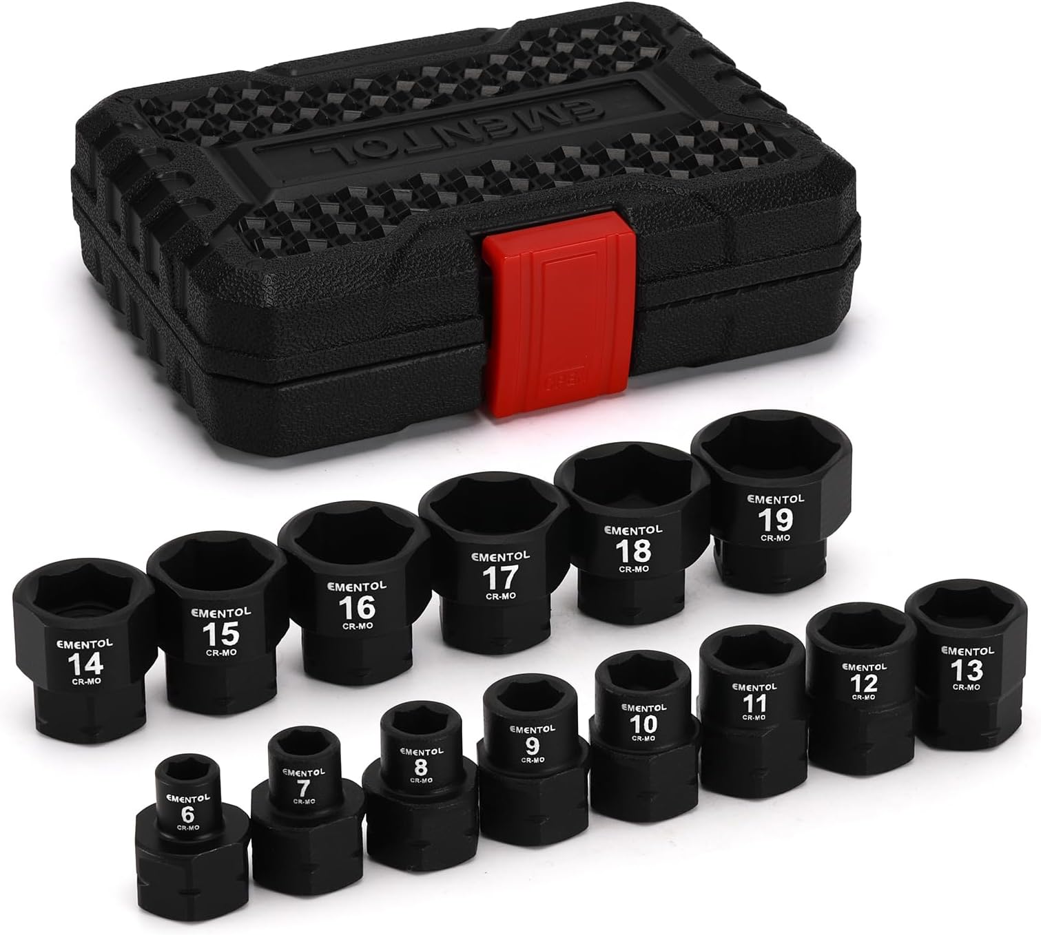 EMENTOL 14PCS 3/8" Drive Low Profile Nano Impact Socket Set, 3/8-Inch ...