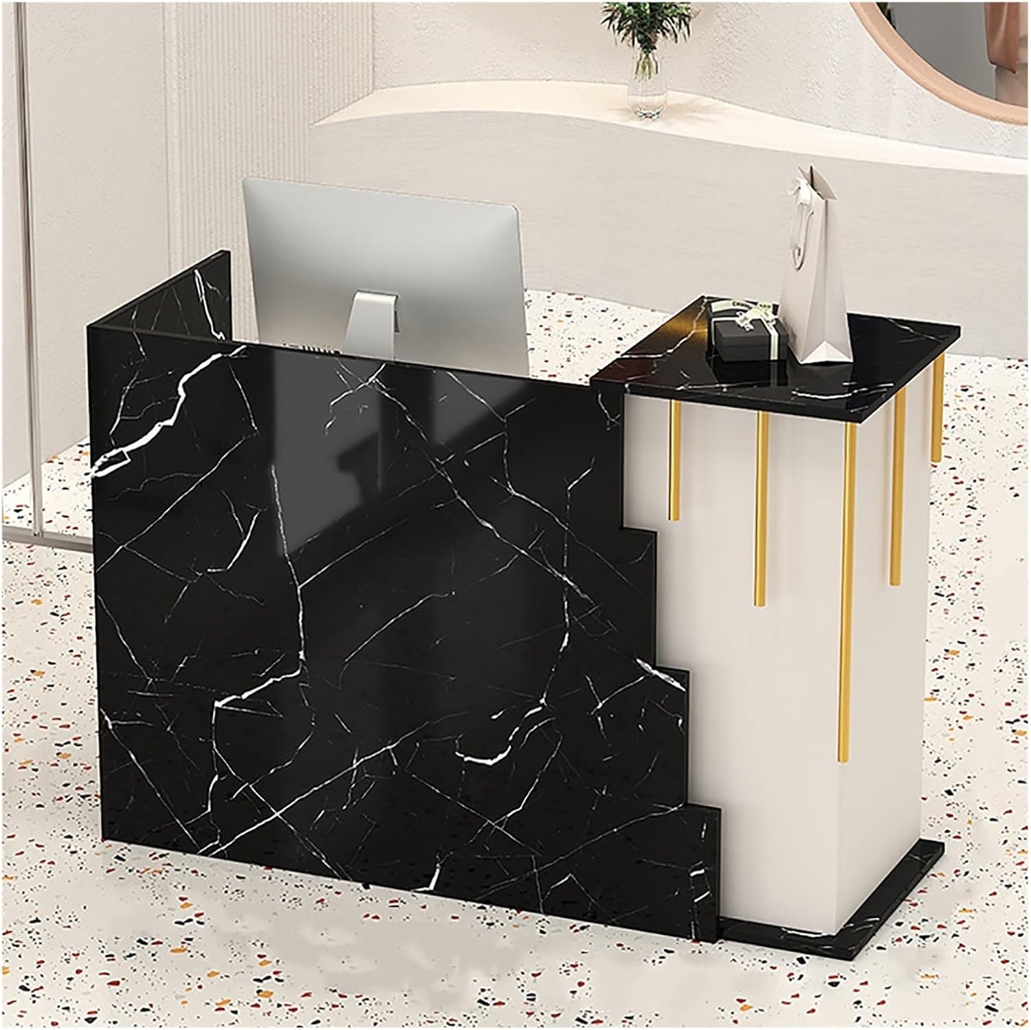 Amazon.com: Reception Desk Front Desk Reception Counter, Retail ...