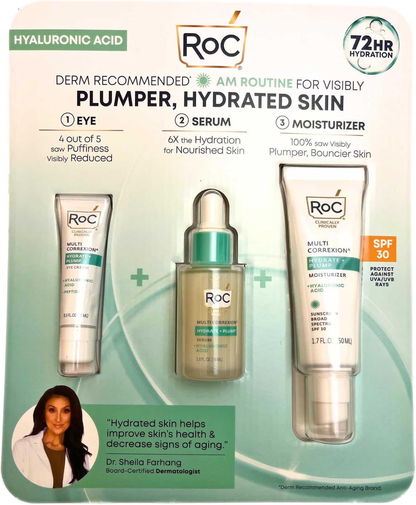 Amazon.com: RoC Hydration+ Hyaluronic Acid Serum for Face, Hydrating ...