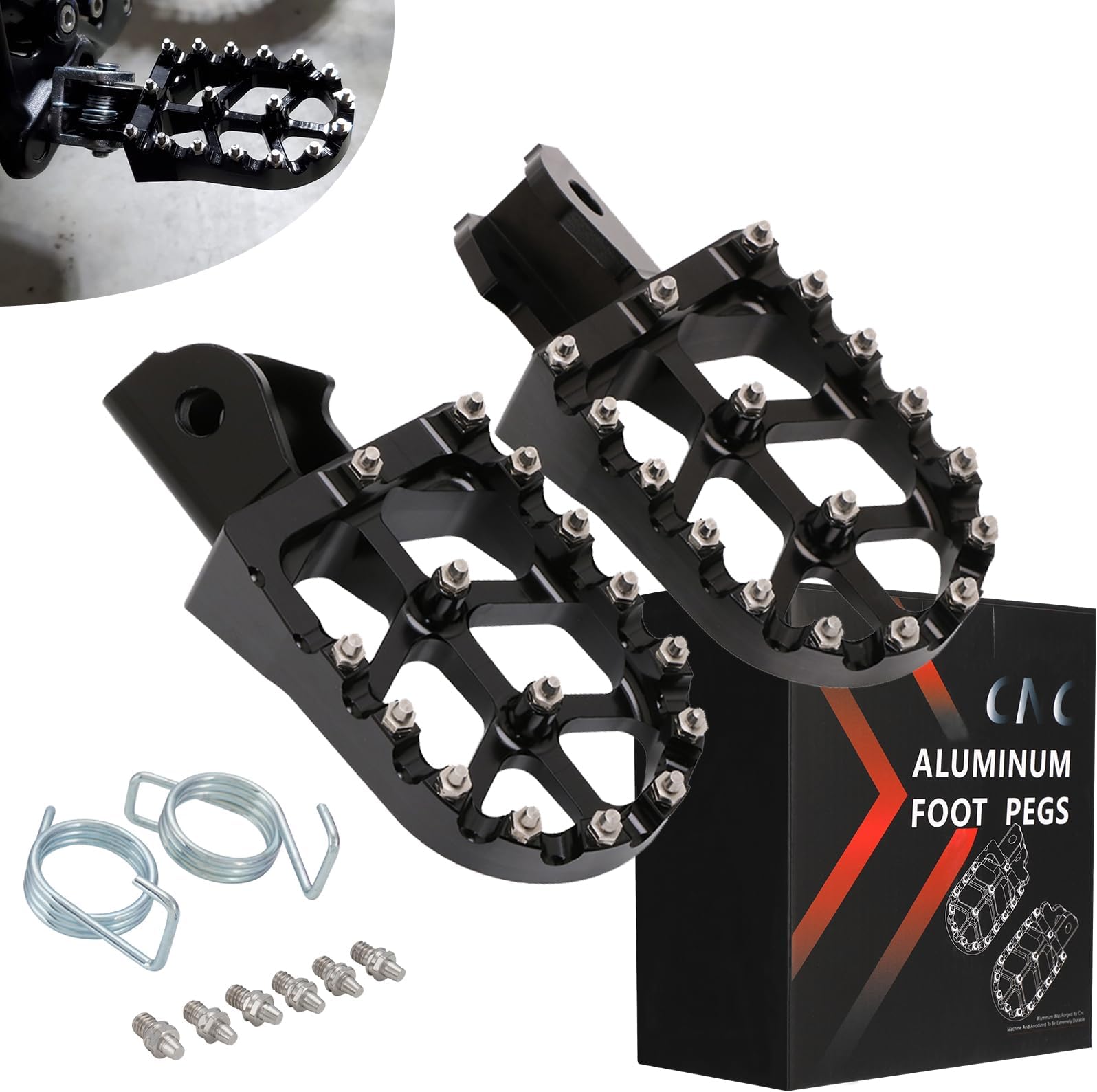 Amazon.com: JFG RACING Surron Rear Foot Pegs Kit,Sur Ron Pedals Rests ...