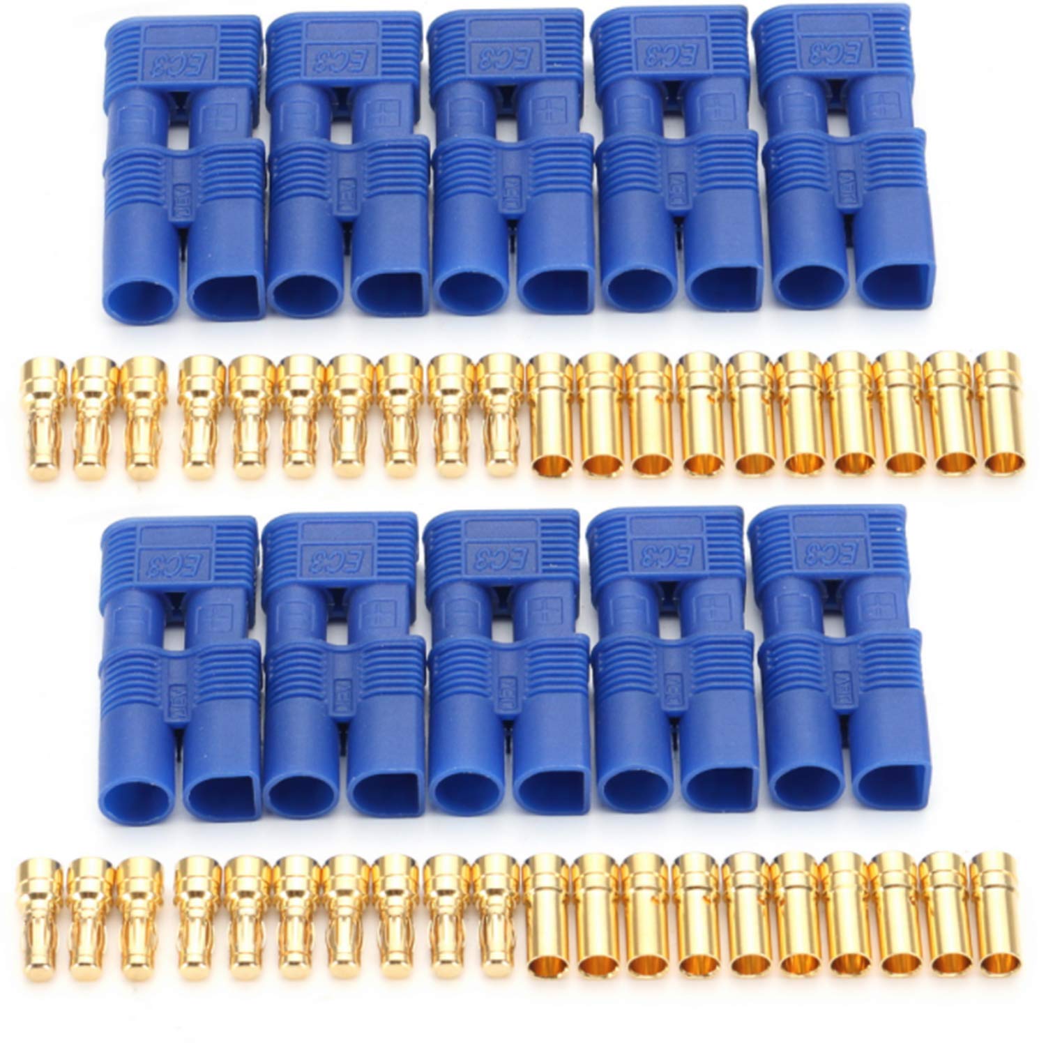 Snapklik.com : 10 Pairs EC3 Battery Connector Plugs EC3 Male Female 3 ...