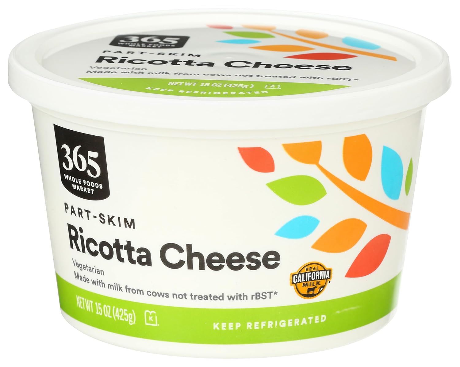 Amazon.com: 365 Everyday Value, Part-Skim Ricotta Cheese, 15 oz ...