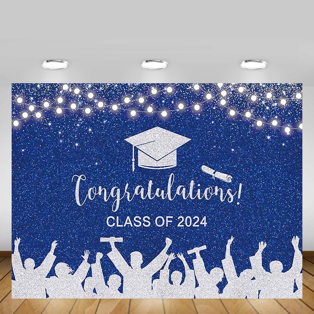 MEHOFOND 7x5ft Blue Congratulation Graduate Backdrop Nepal | Ubuy