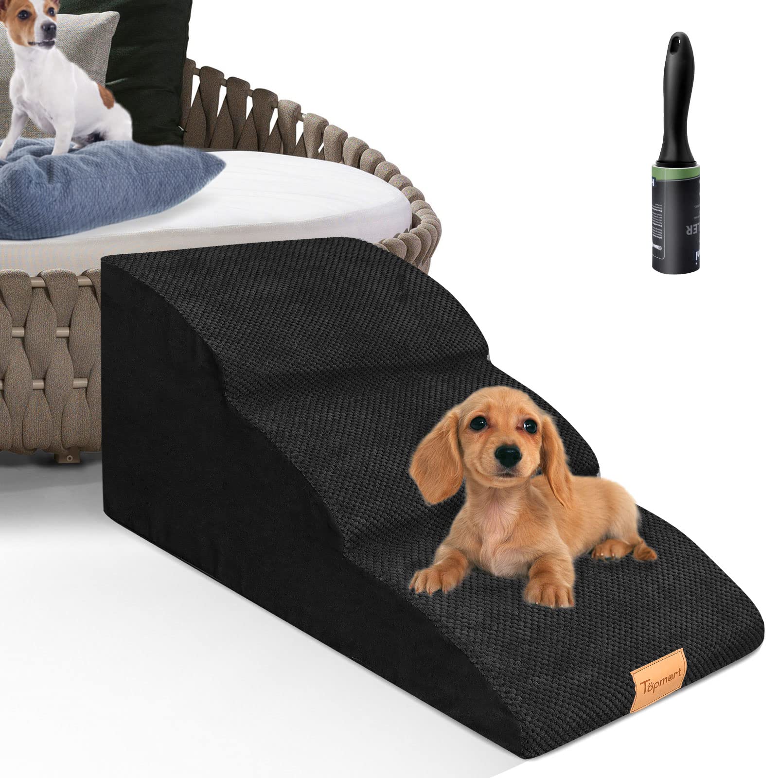 Snapklik.com : Topmart High Density Extended Foam Dog Ramp&Steps 3 ...