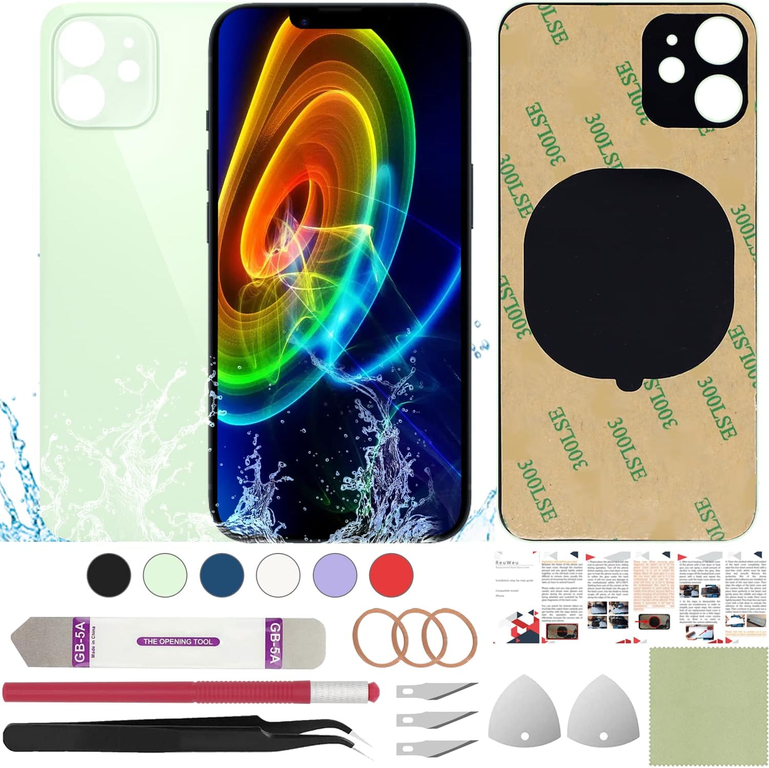 Amazon.com: ABUSVEX Original Back Glass Replacement for iPhone 12 All ...