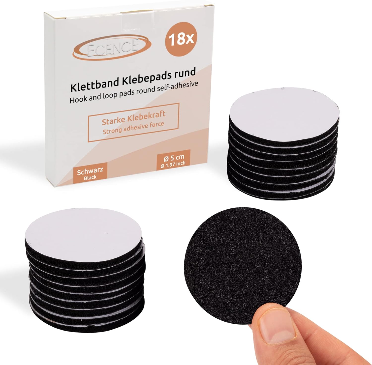 ECENCE 18 pieces Scratch Autocollant Double Face réutilisable, round ...