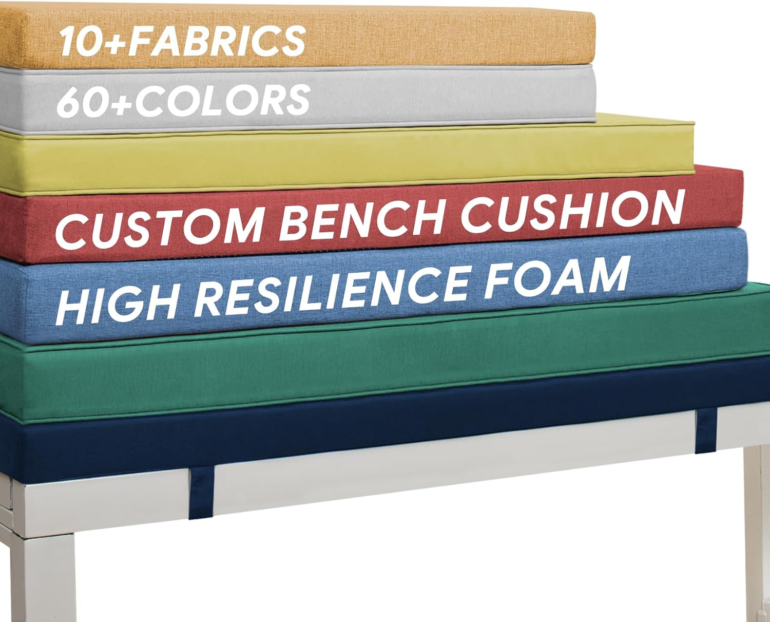 Amazon.com : Custom Bench Cushion, Non-Slip Window Seat Cushion with ...