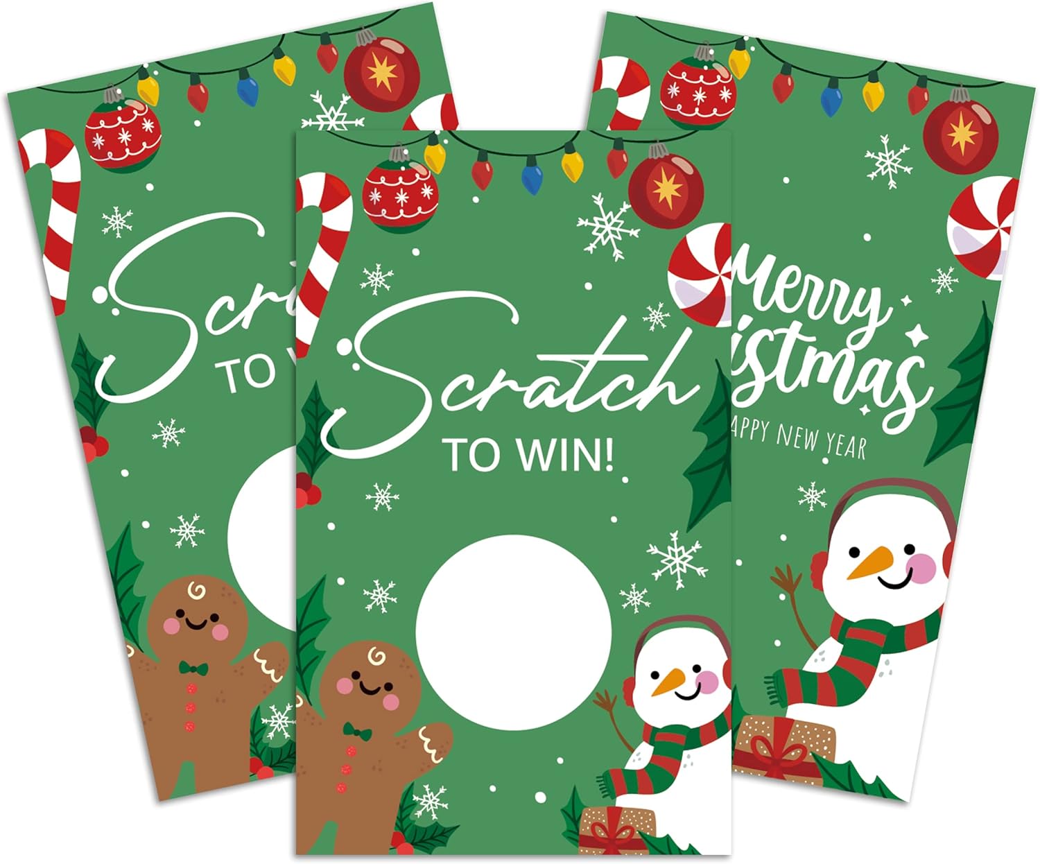 Christmas Scratch Off Cards (50 Pack) Christmas Party Scratch Games for ...
