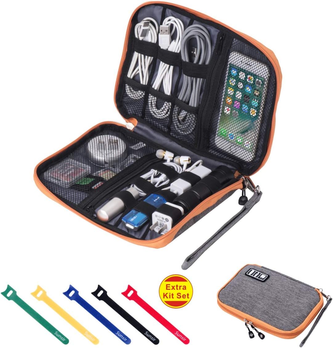 Amazon.com: Travel Cable Organizer Bag Waterproof Portable Electronic ...