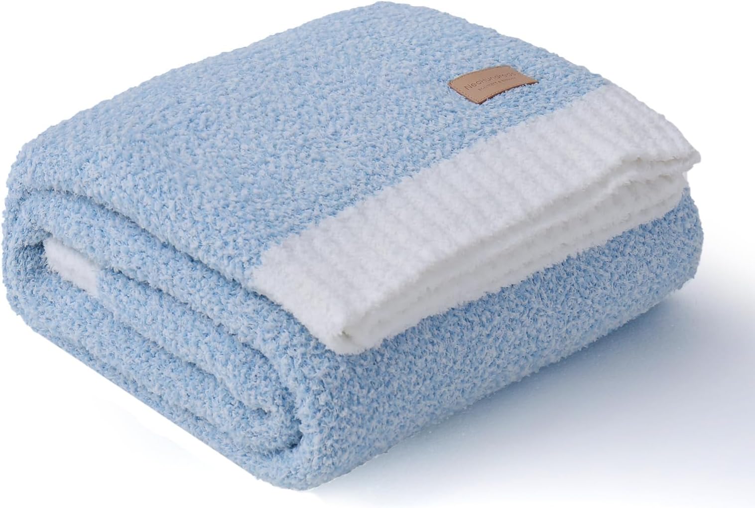 Amazon.com: Bedsure Blue Fleece Blanket for Couch&White Throw Blanket ...