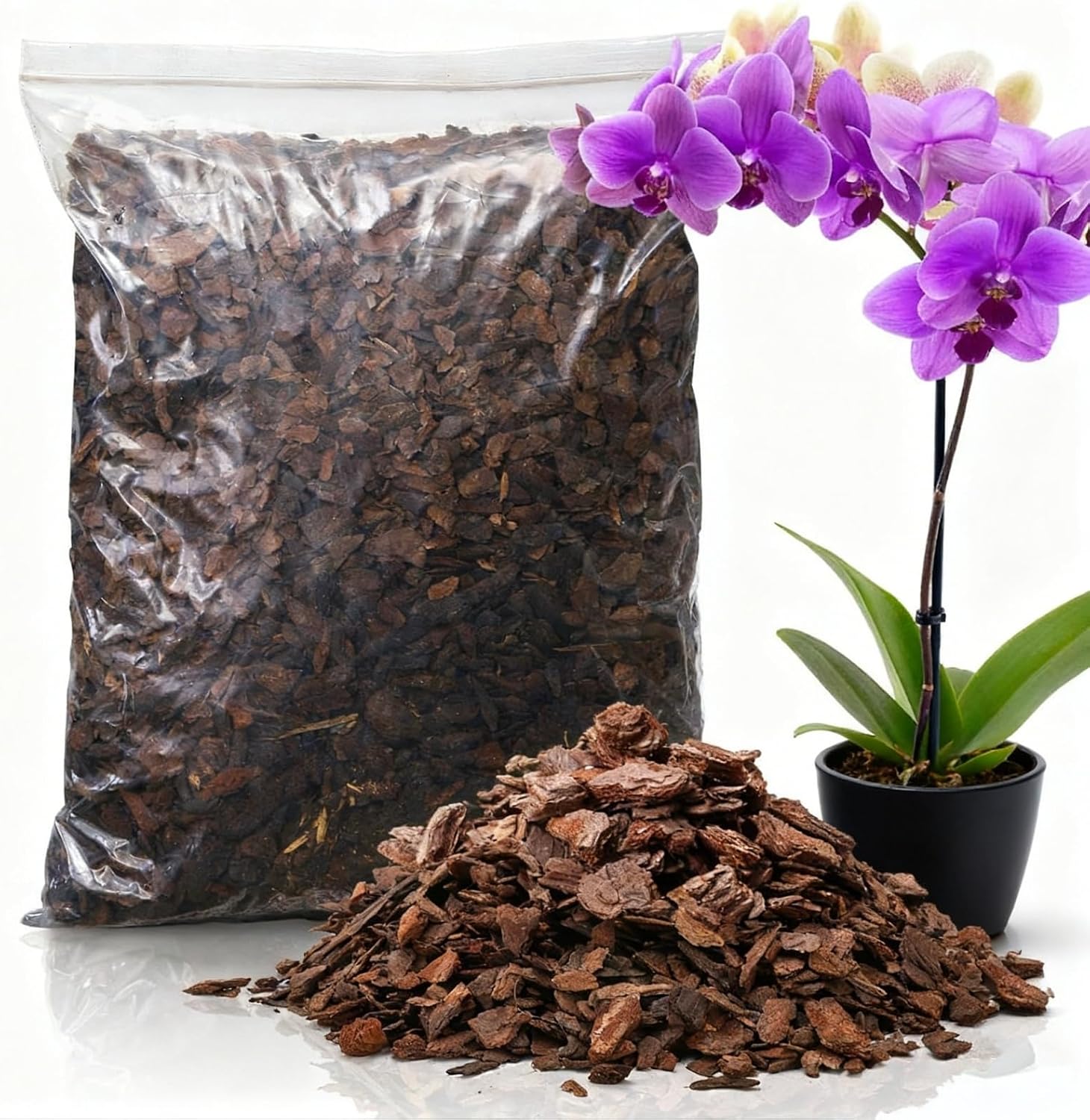 Amazon.com : AVLA 8 qt Organic Orchid Potting Bark, Premium Grade Bark ...