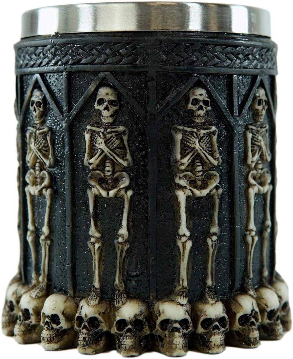 Graveyard Mortuary Skeletons Chamber With Skulls Base Beer Stein ...