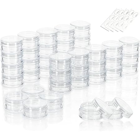 Amazon.com: ZEJIA Sample Containers, Tiny Sample Jars with Lids, 5 Gram ...