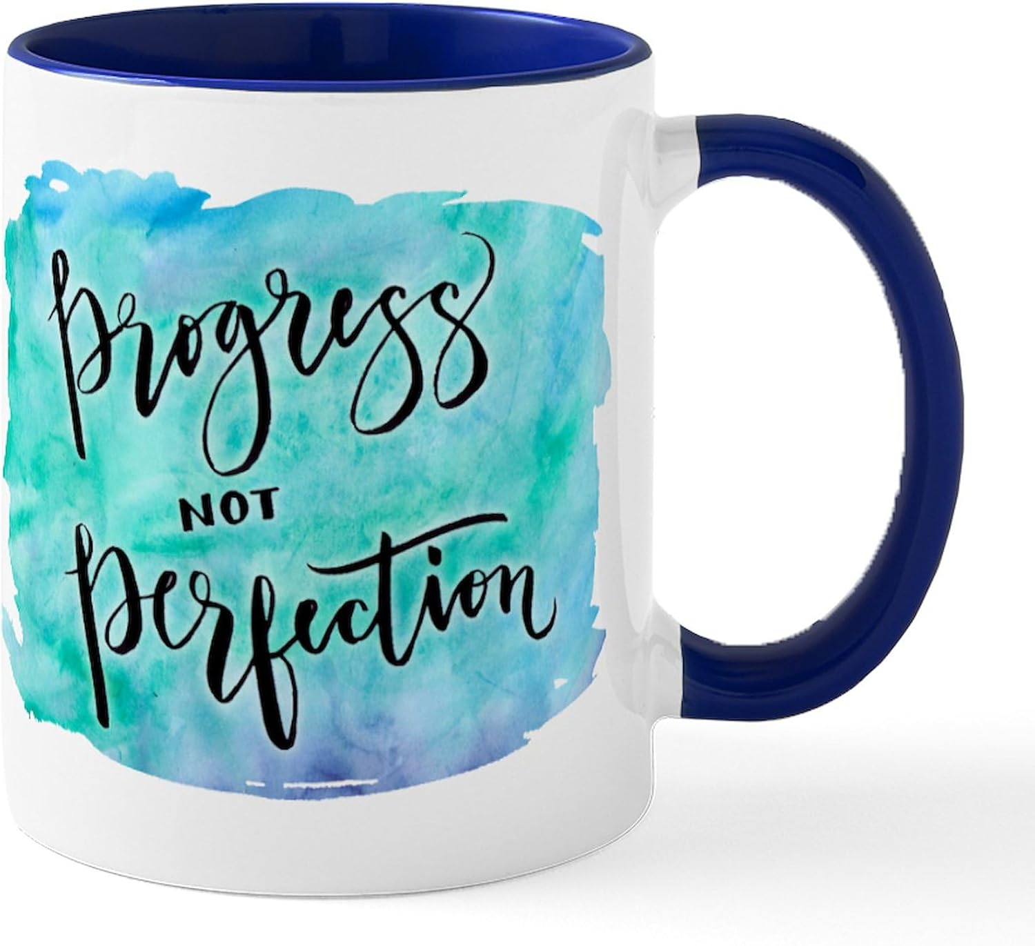 Amazon.com | CafePress Progress Not Perfection Mugs 11 oz (325 ml ...