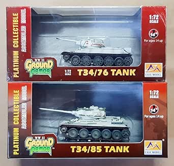 Amazon | イージーモデル 1/72 T34/76 T34/85 T34戦車 冬季迷彩 EASY MODEL ドラゴンアーマー 同スケールガールズ＆パンツァー ガルパン | プラモデル 通販