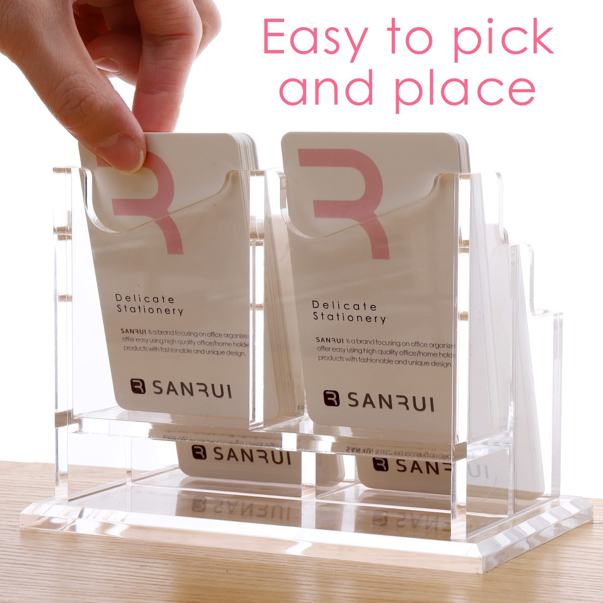 Snapklik.com : Vertical Business Card Holder For DeskClear Acrylic ...