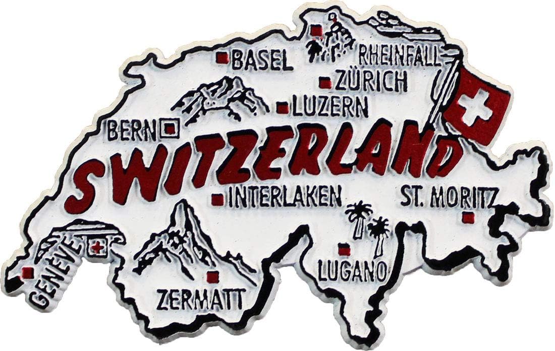 Amazon.com: Switzerland Country Outline Refrigerator Magnet ...