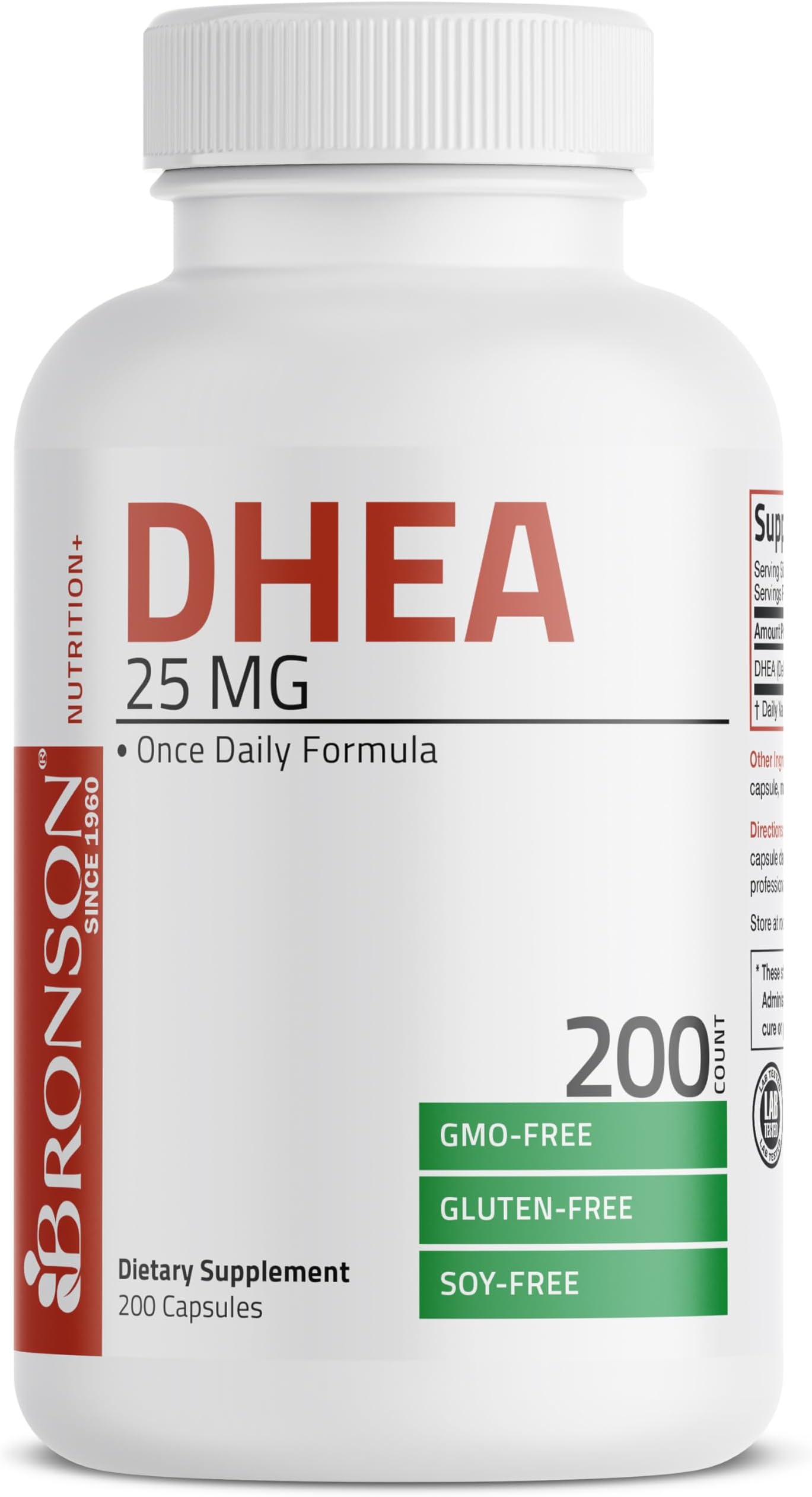 Amazon.com: Bronson DHEA 25mg Once Daily Formula, 200 Capsules