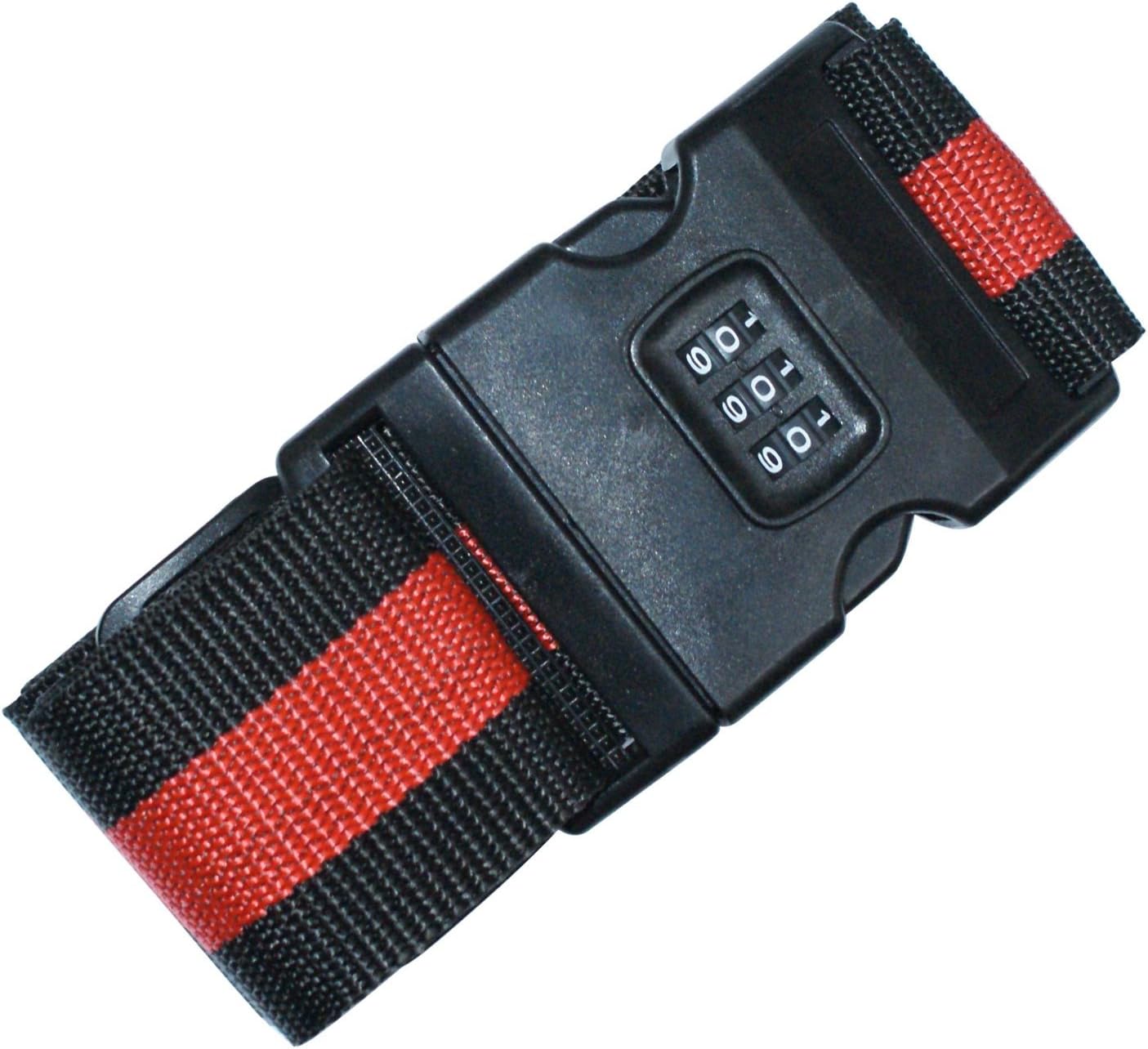 Amazon.com: 2m ADJUSTABLE LUGGAGE SUITCASE STRAP WITH COMBINATION LOCK ...