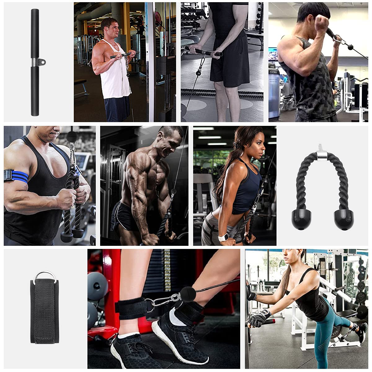 Pulley System Gym, Fitness LAT and Lift Pulley System with 2M Rope ...