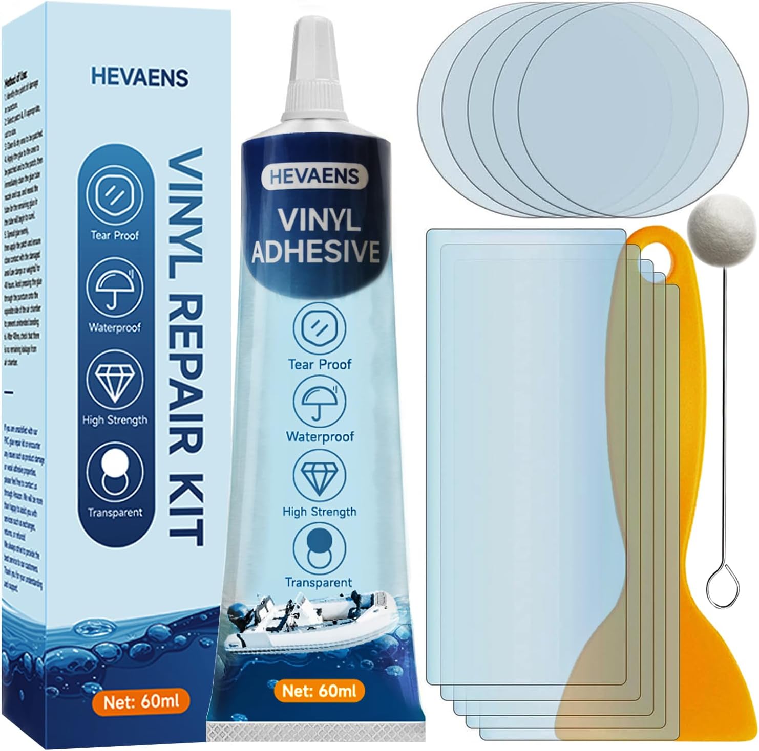 Amazon.com : Pool Liner Patch Repair Kit, Waterproof Air Mattress Patch ...