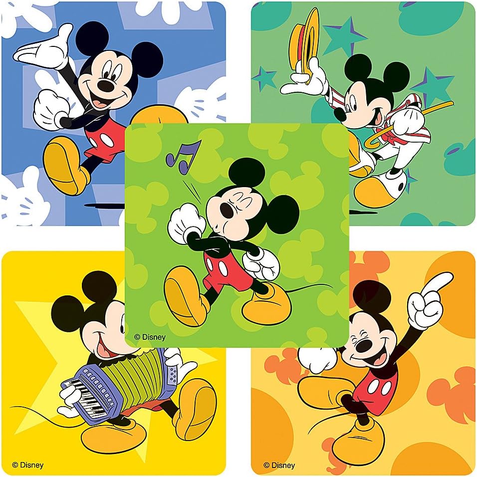 Amazon.com: Disney Mickey Mouse Stickers - Party Favors - 100 Per Pack ...