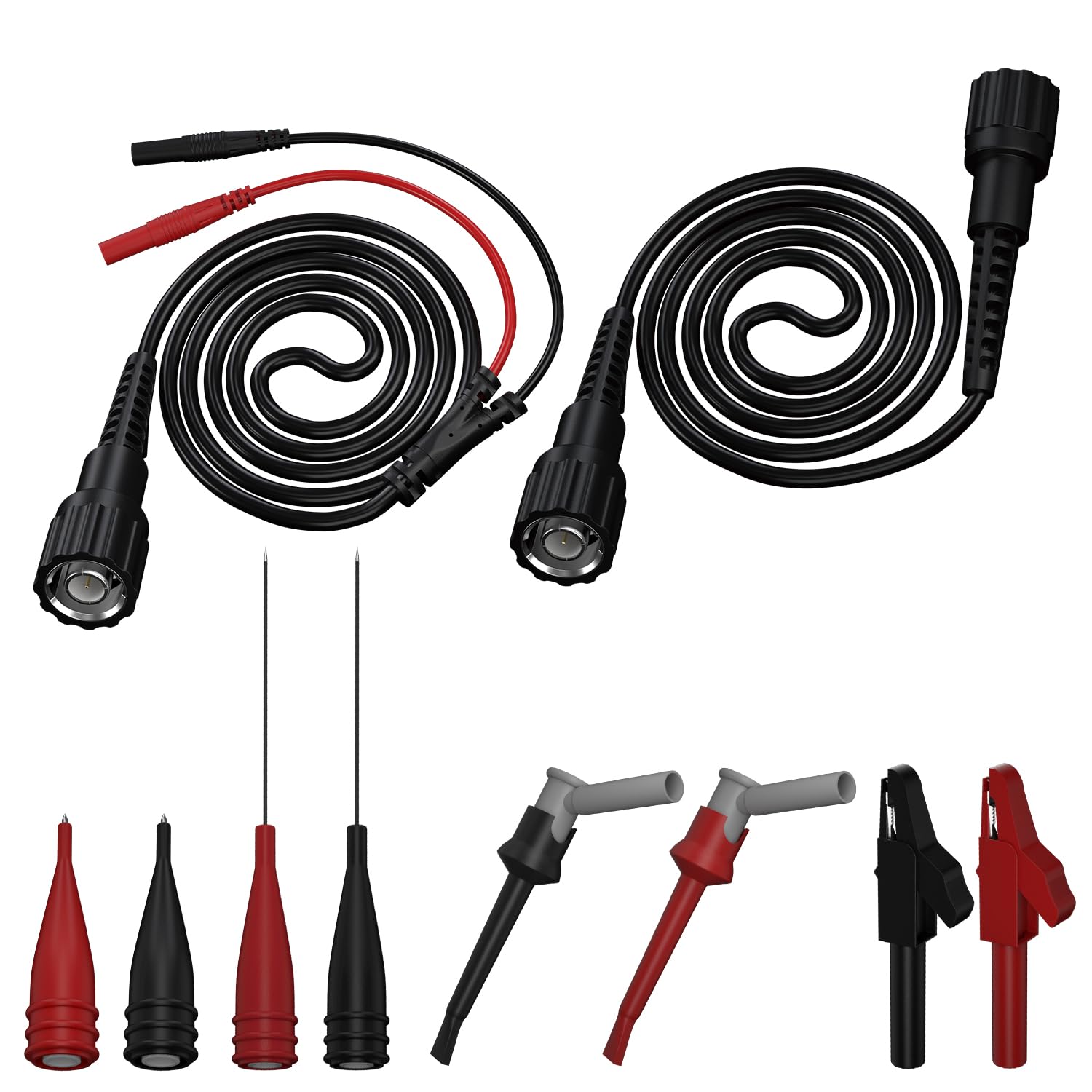 BNC Test Leads Set, Fully Insulated BNC to BNC, BNC to Banana Plug ...