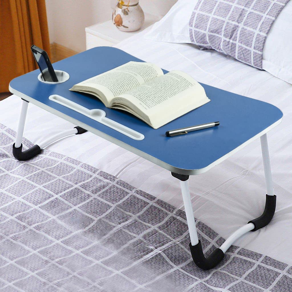 WITRON Foldable Laptop Table with Cup Holder, Study Table, Bed Table ...