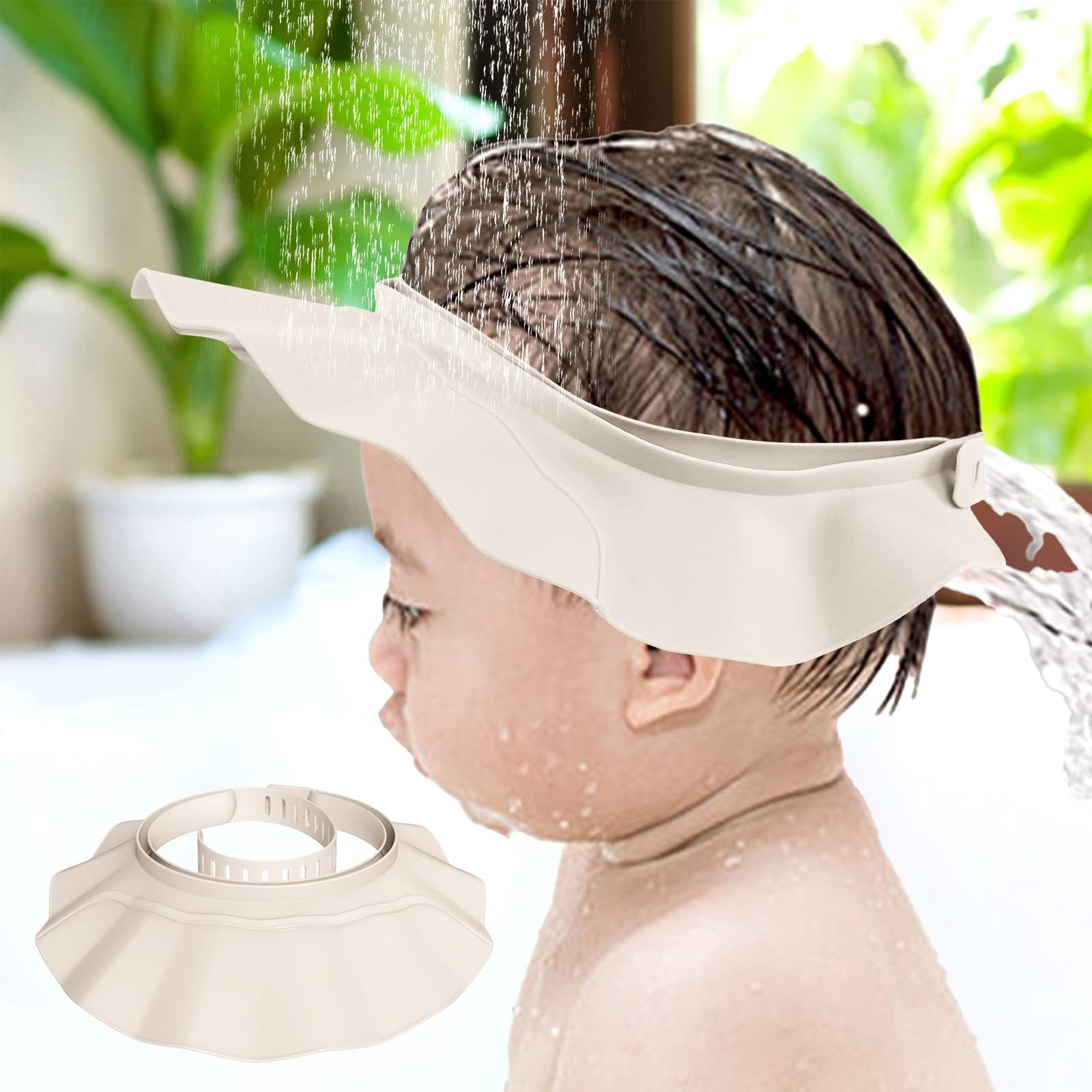 Amazon.com : Baby shower cap shampoo visor shield hat kids bath Washing ...