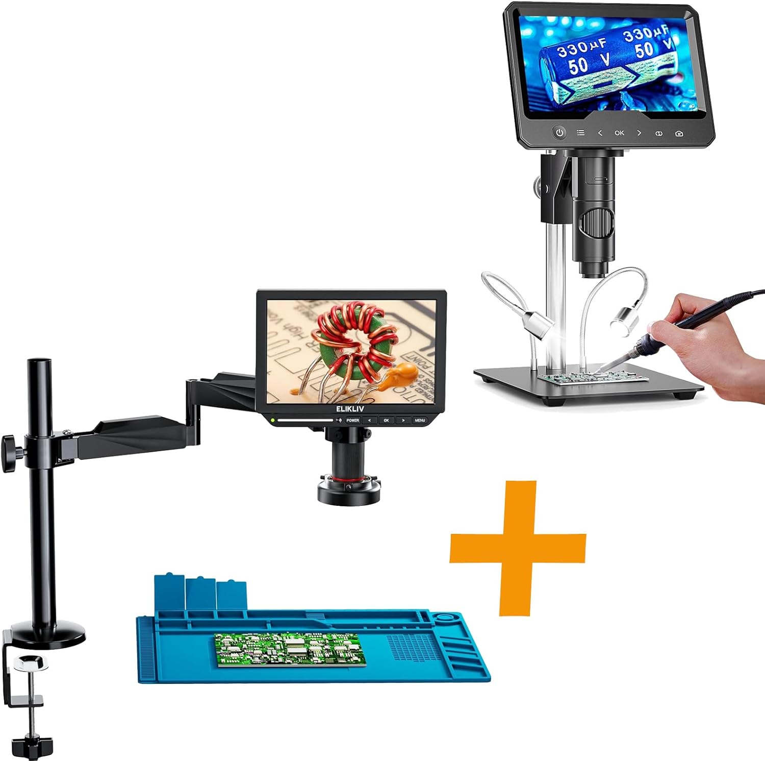 Amazon.com : Elikliv EM4K Flex + EDM701 Pro 4K Soldering Digital ...