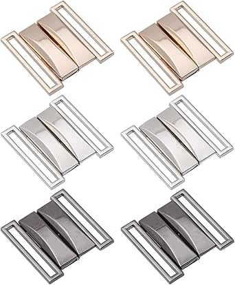 Amazon.com: CHGCRAFT 6 Sets Metal Belt Buckle Clasps Rectangular Metal ...