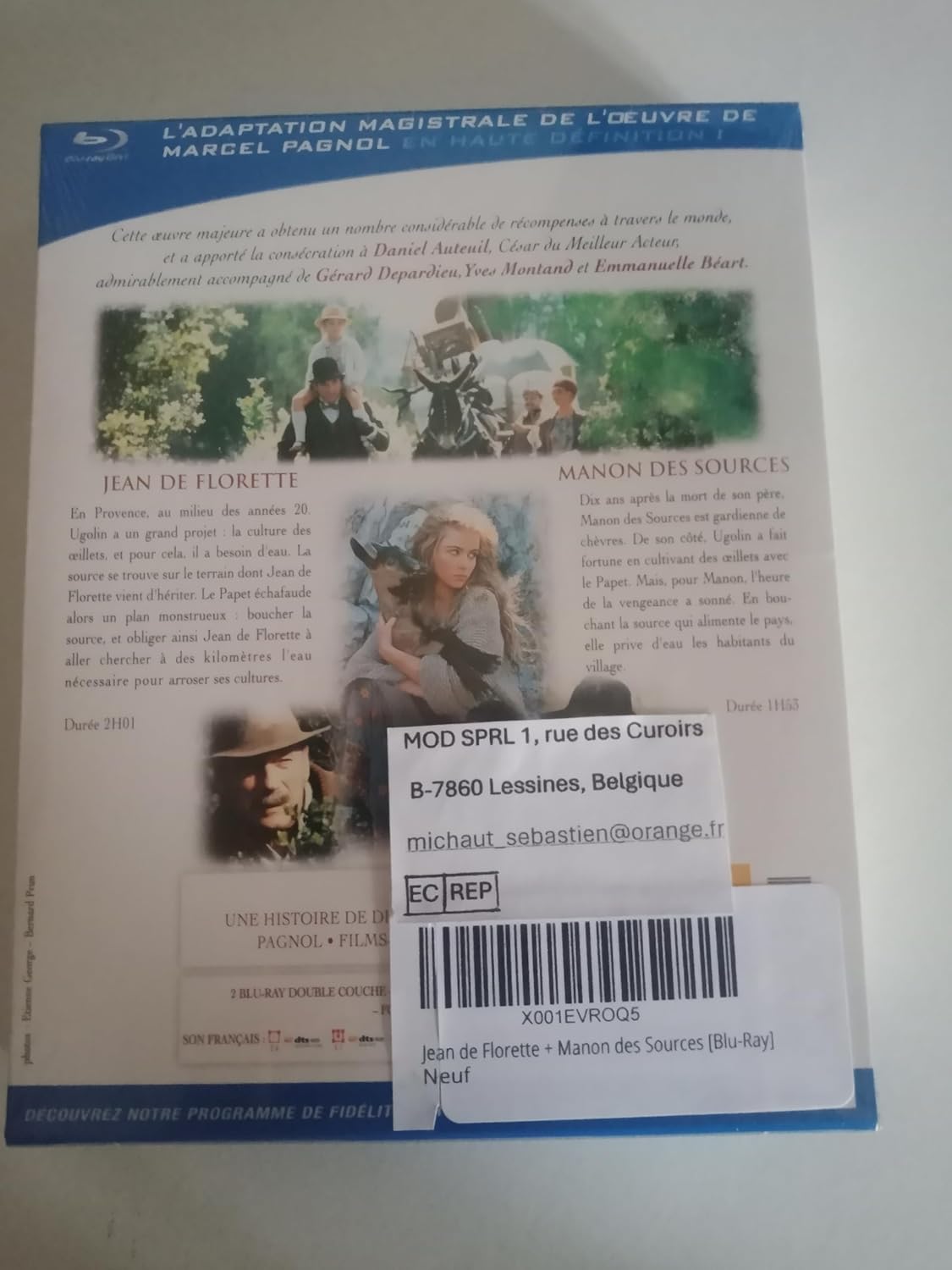 Jean De Florette + Manon Des Sources [blu-ray] : Daniel Auteuil ...