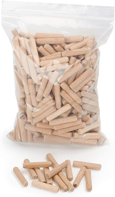 Wfix Wooden Dowel 8mm x 50mm Pack of 400 - Solid Beech Hard Wood Dowel ...