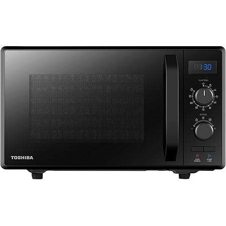 Toshiba 900w 23L Microwave Oven with 1050w Crispy Grill, Energy Saving Eco Function, 8 Auto ...