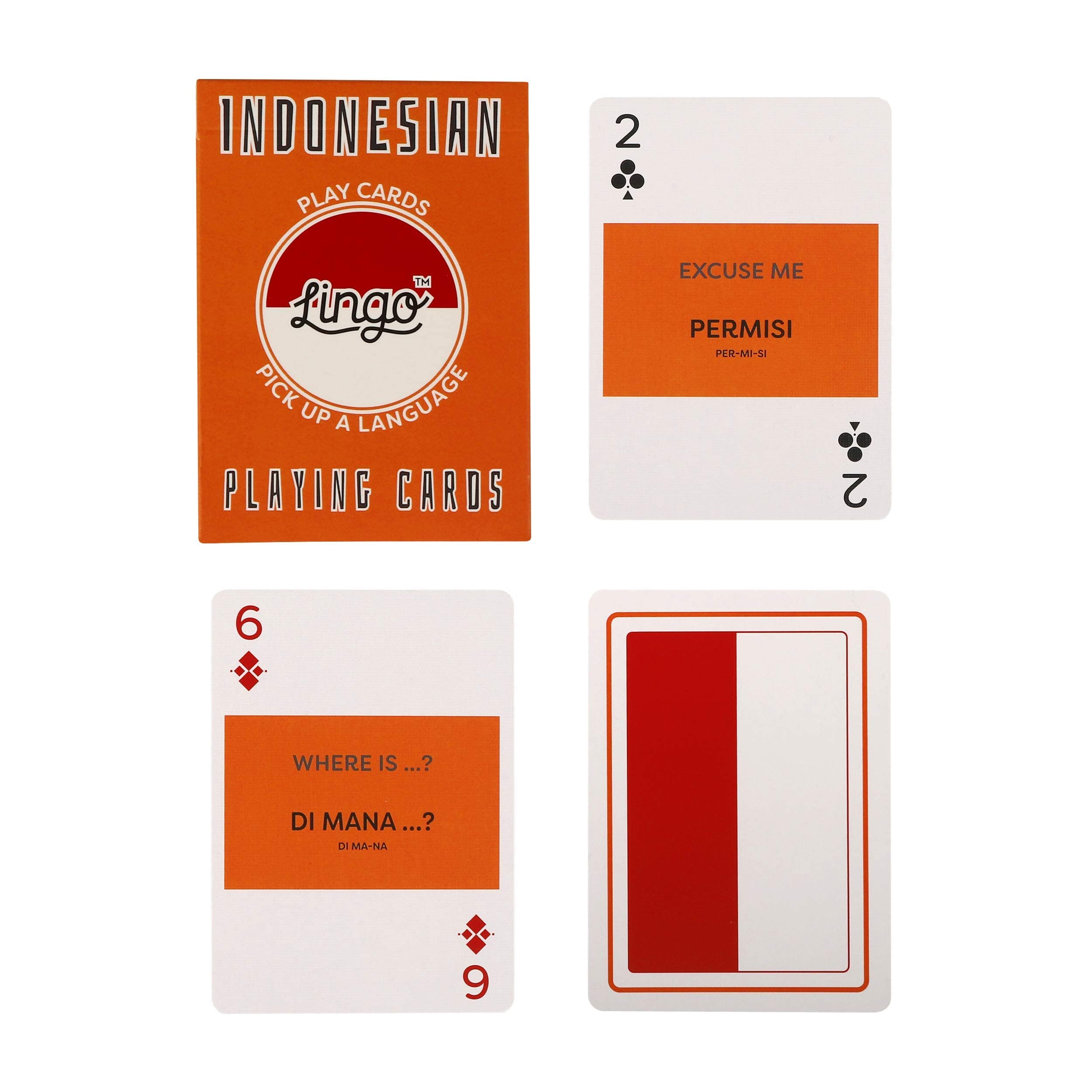 Buy Indonesian Flashcards - Playing Cards For Beginners To Learn ...