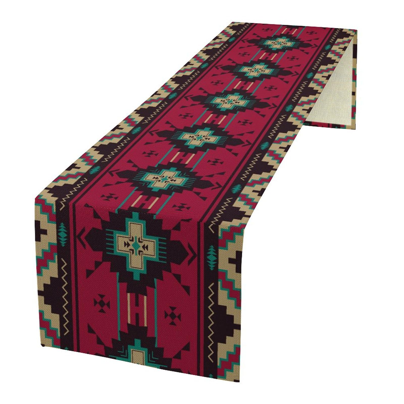 Amazon.com: Aztec Print Table Runner,Ethnic Style Design Native Ethnic ...