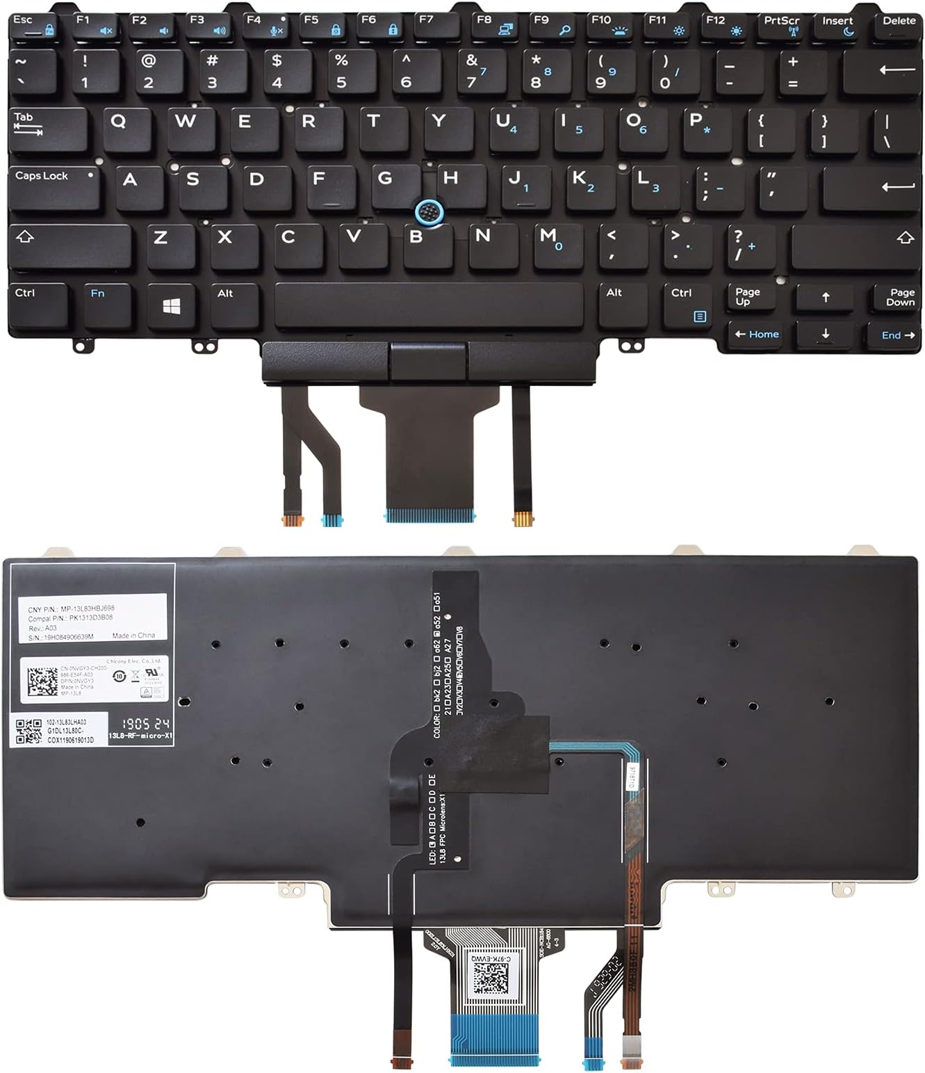 Amazon.com: WWGTMC Replacement Keyboard for Dell Latitude 5290 7280 ...